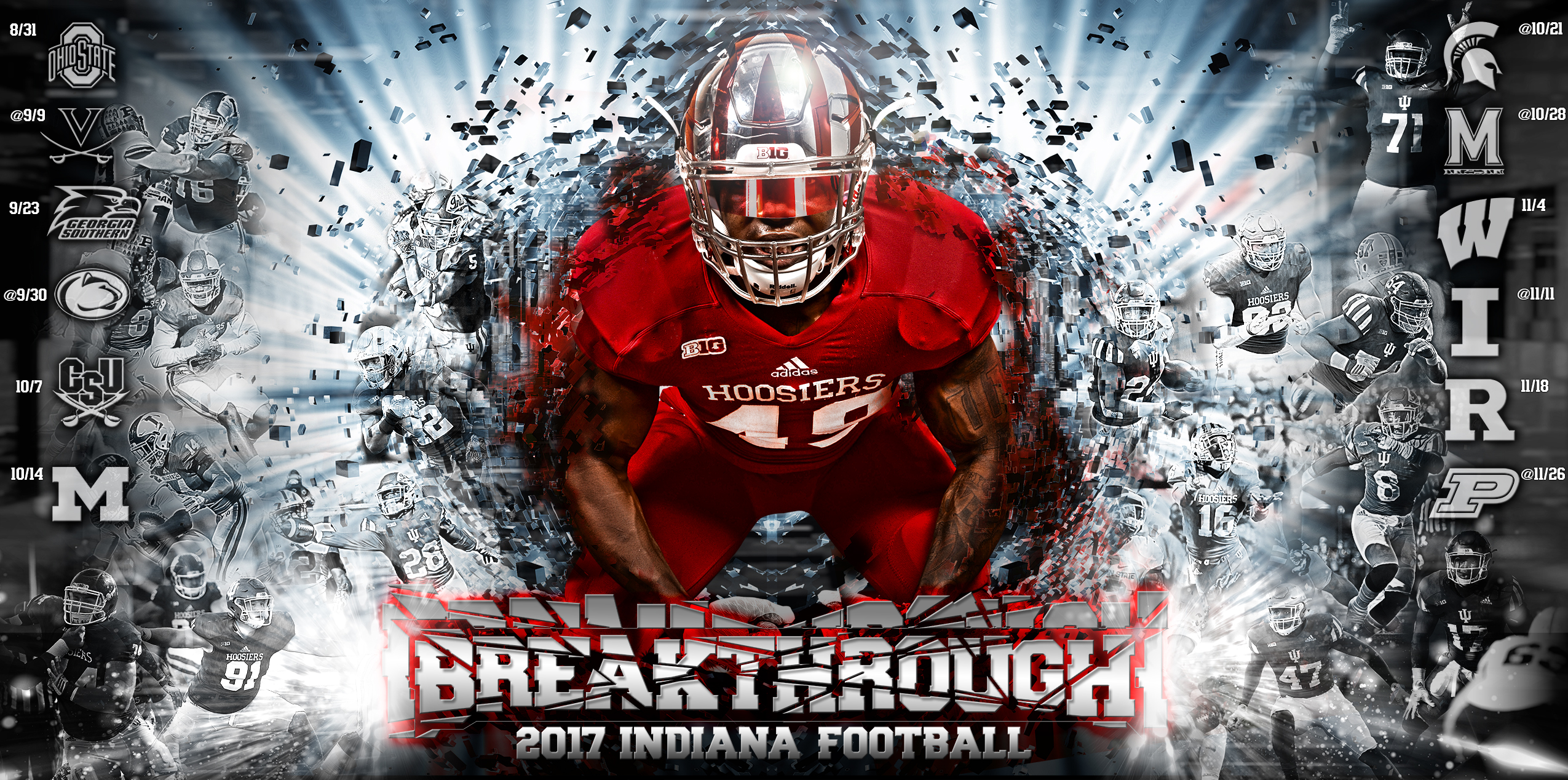 IU Football Graphics & Photography