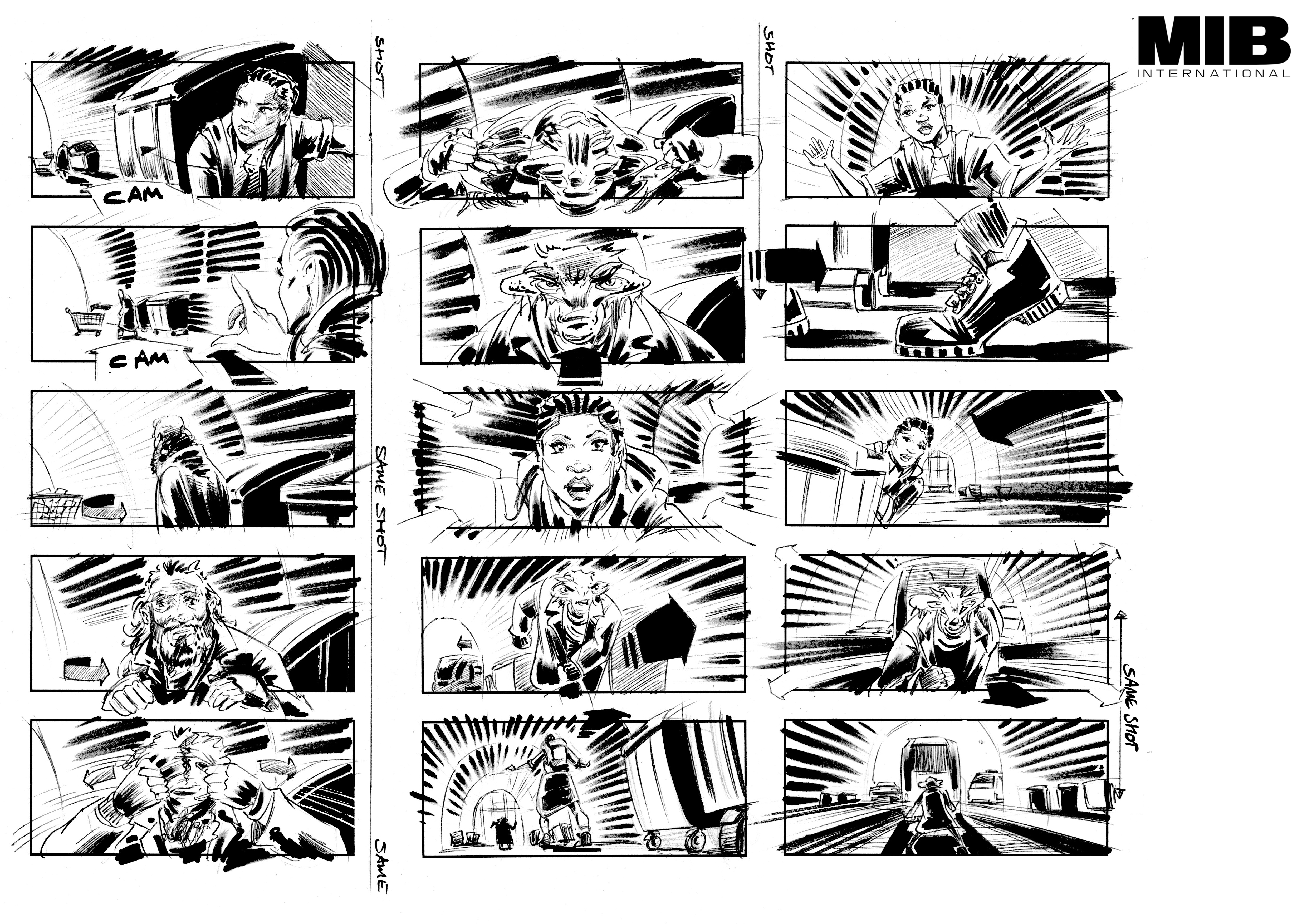 FEATURE FILM STORYBOARDS - JOHN COLEBOURN: ILLUSTRATION
