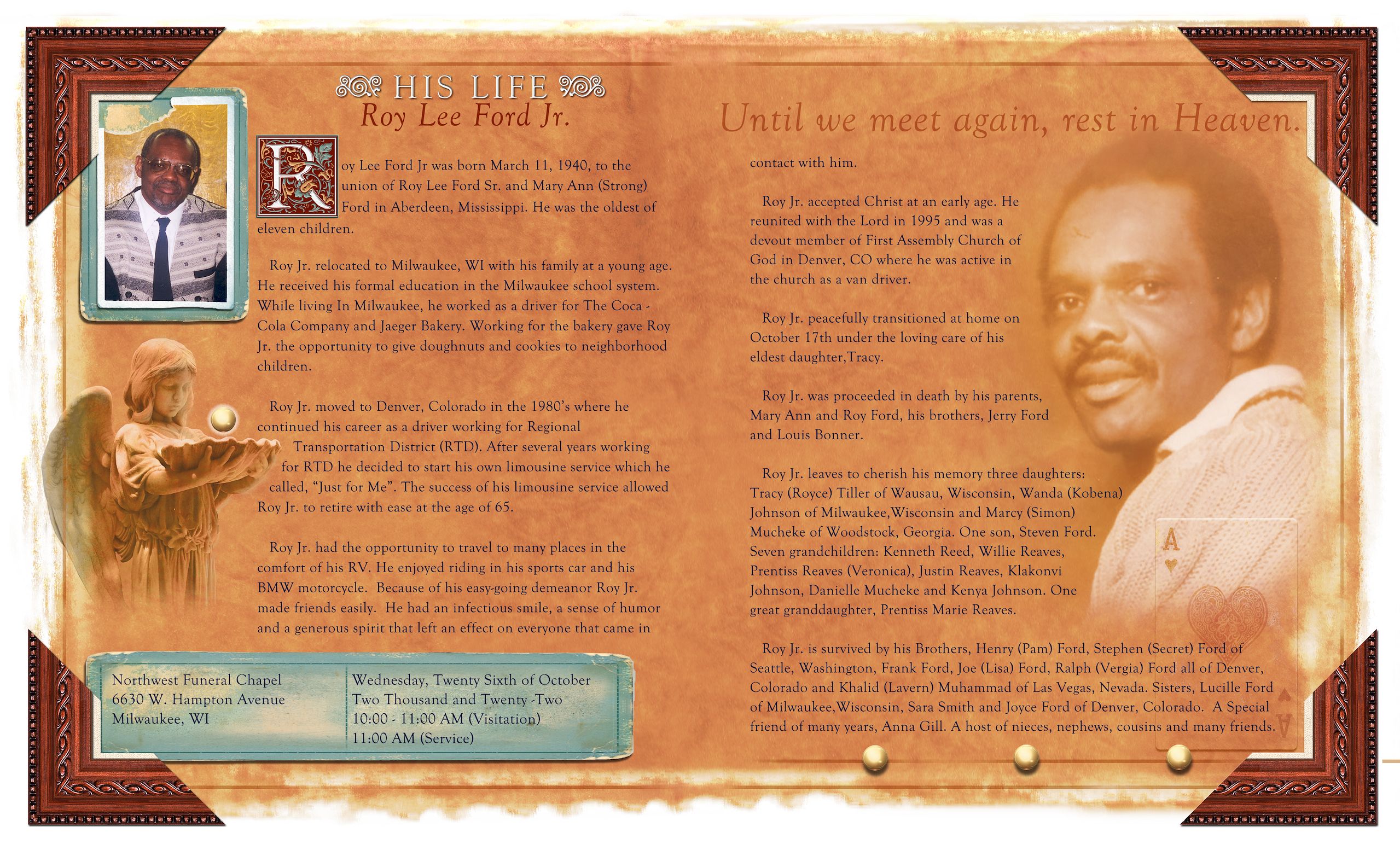 Masters Obituary Samples - Aponda Mimo. Graphic and creative obituary ...