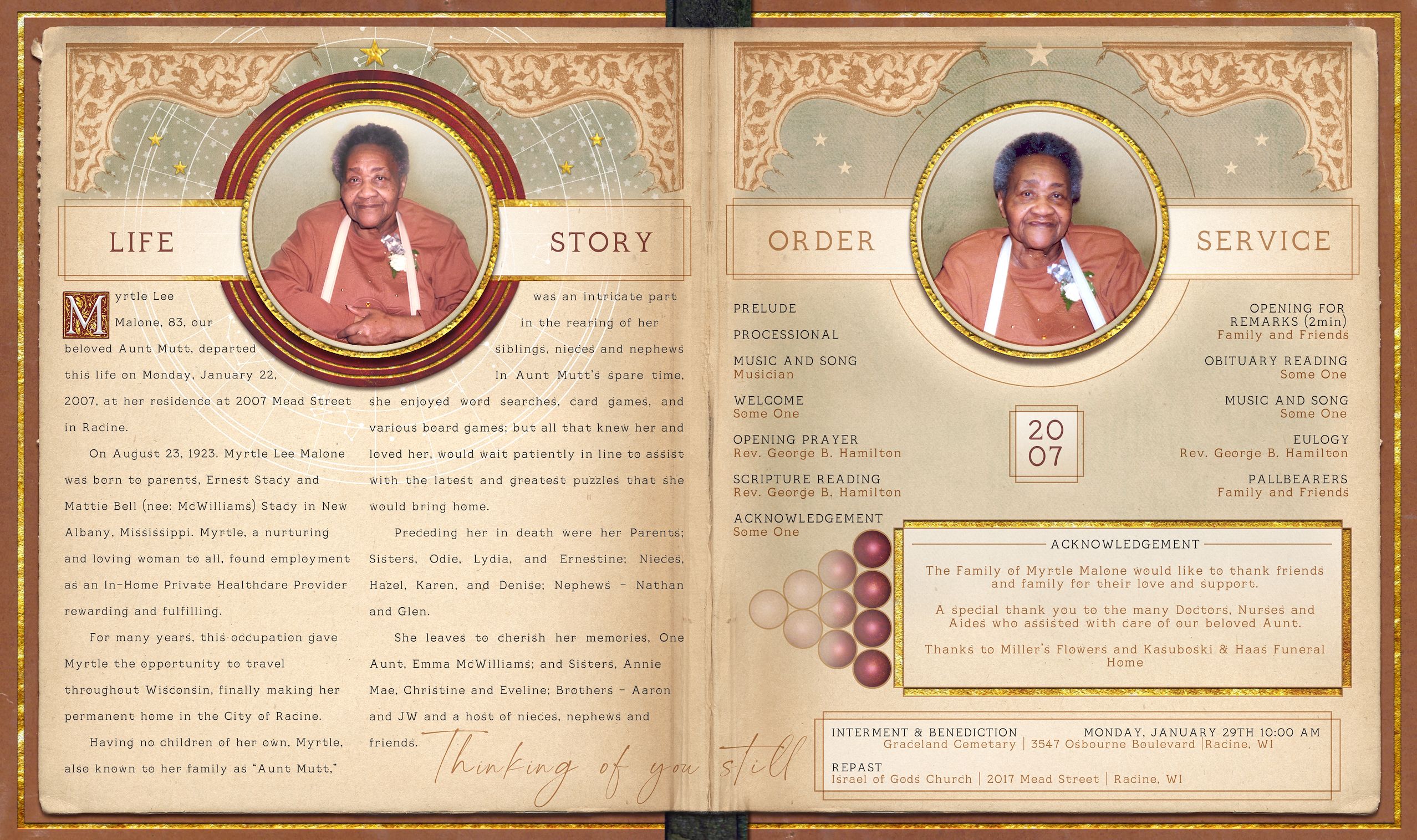 Ornate Obituary Samples - Aponda Mimo. Graphic and creative obituary ...