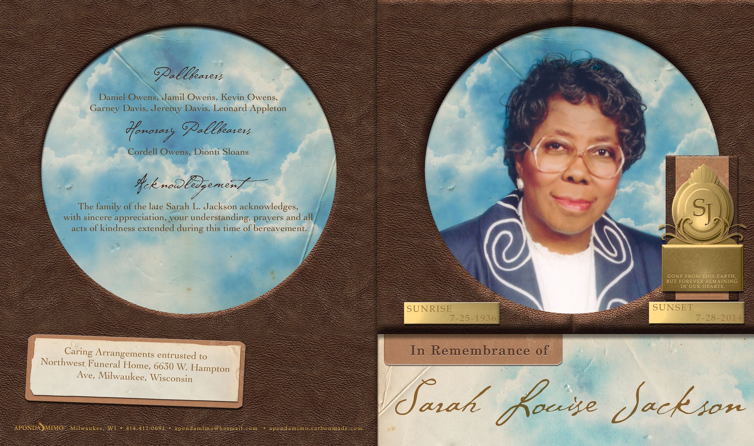 Circle Obituary Samples - Aponda Mimo. Graphic and creative obituary ...