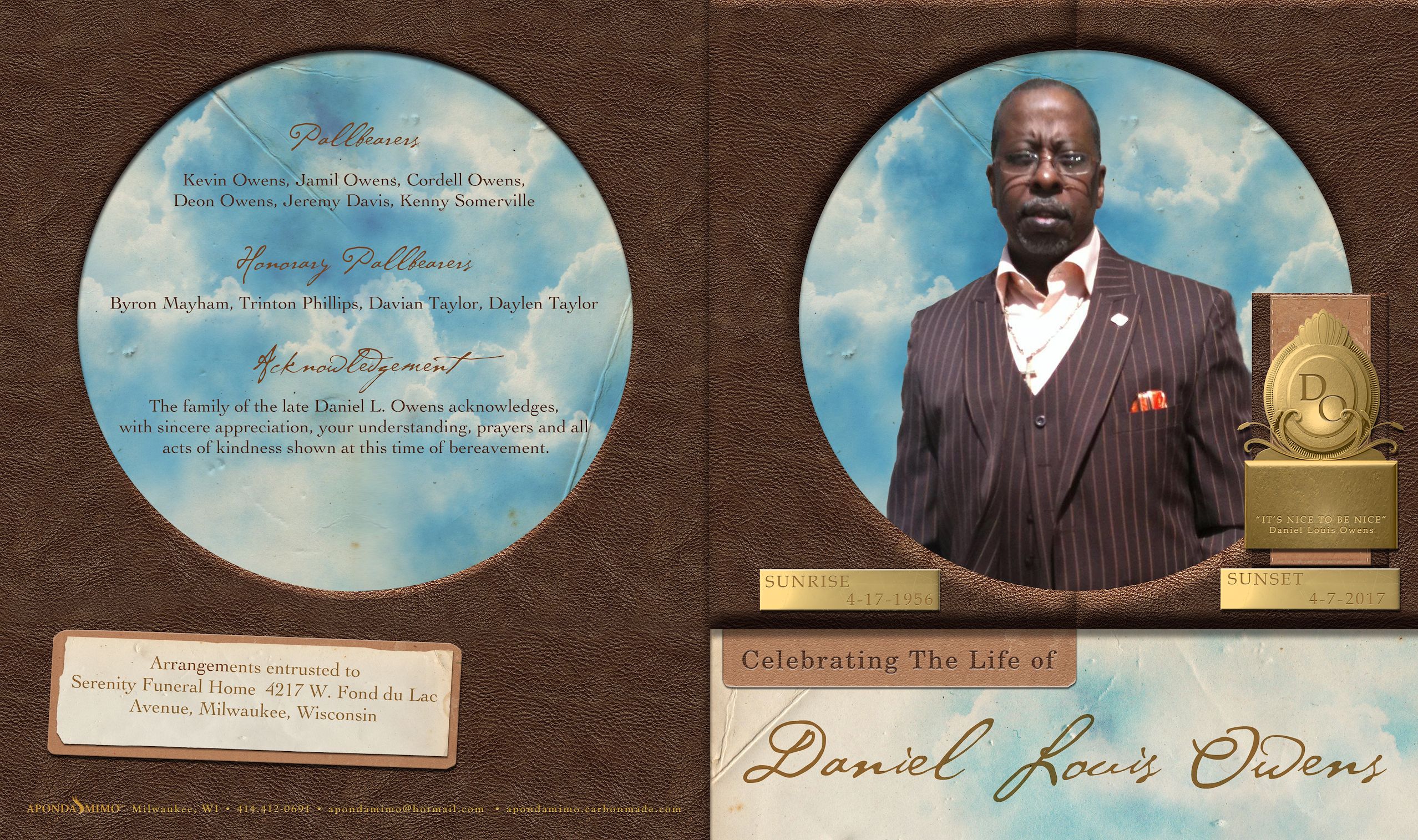 Circle Obituary Samples - Aponda Mimo. Graphic and creative obituary ...