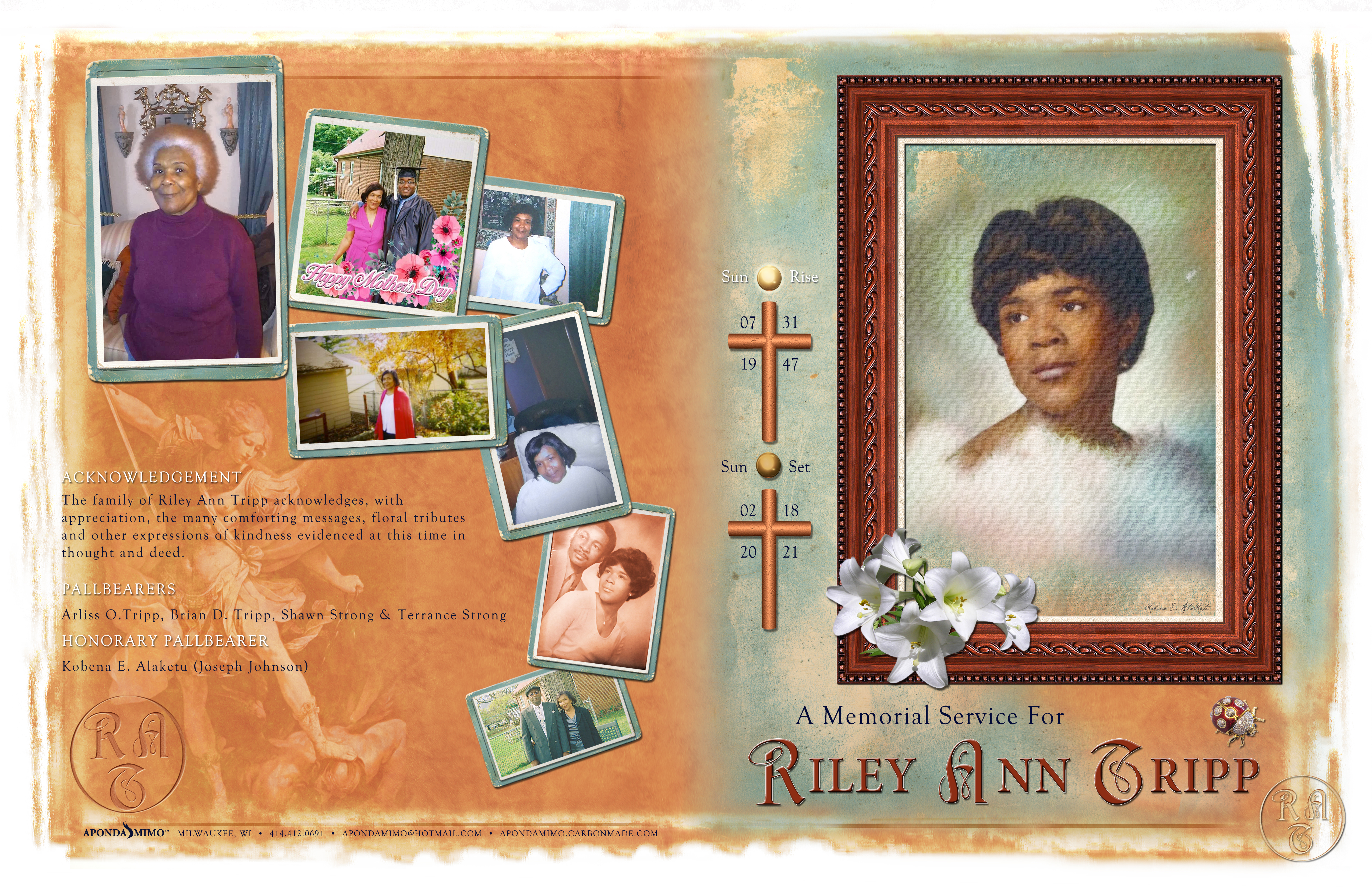 Masters Obituary Samples - Aponda Mimo. Graphic and creative obituary ...