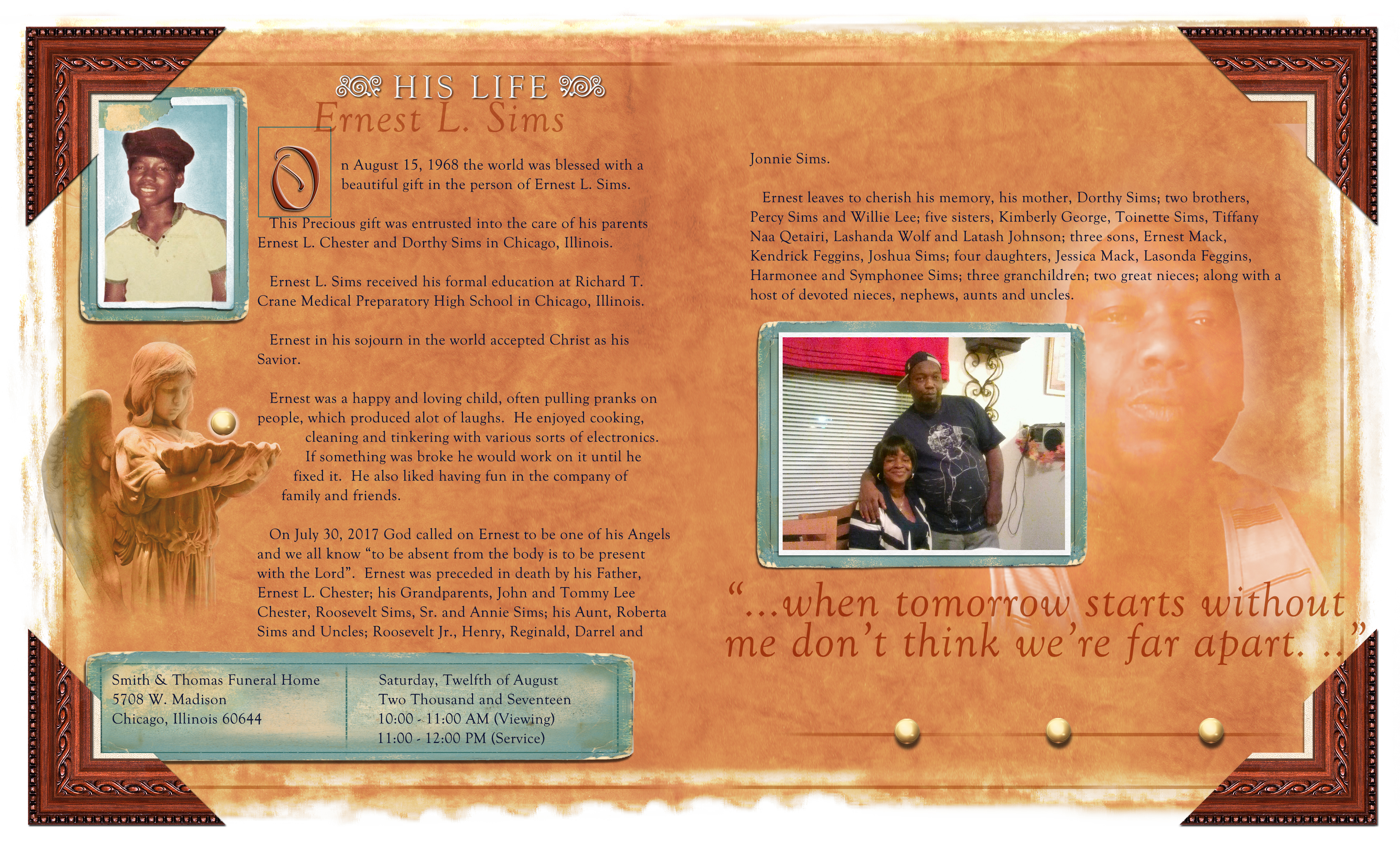 Masters Obituary Samples - Aponda Mimo. Graphic and creative obituary ...