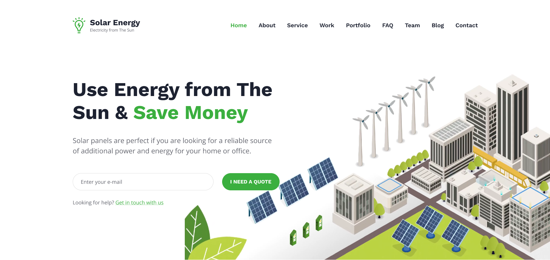 Solar Energy - website design - Kimberly Freesland