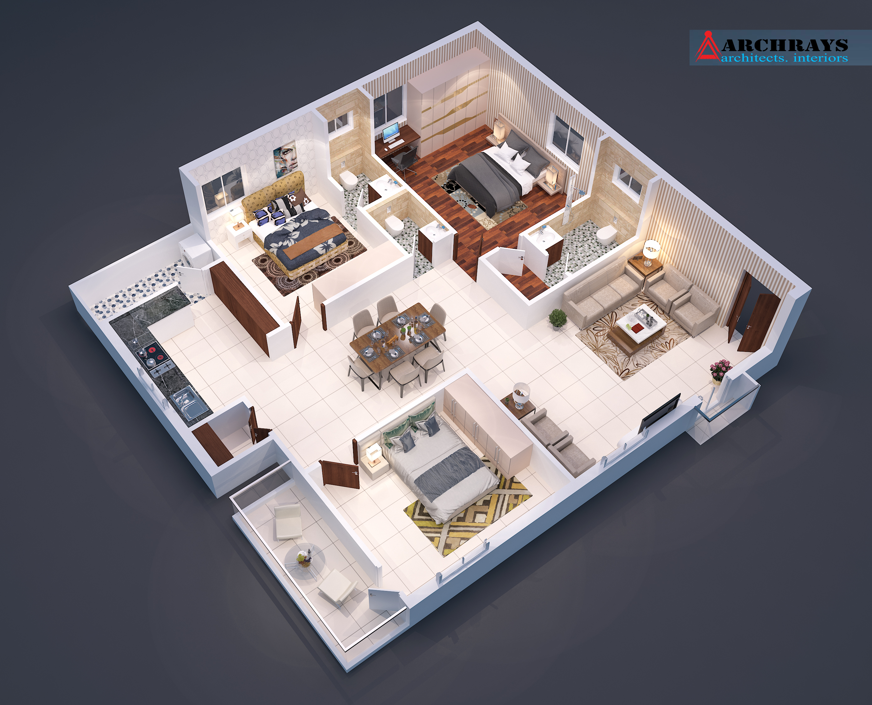 ISOMETRIC FLOOR PLANS - DIVYA STUDIOS (Architecture & Interior Design)