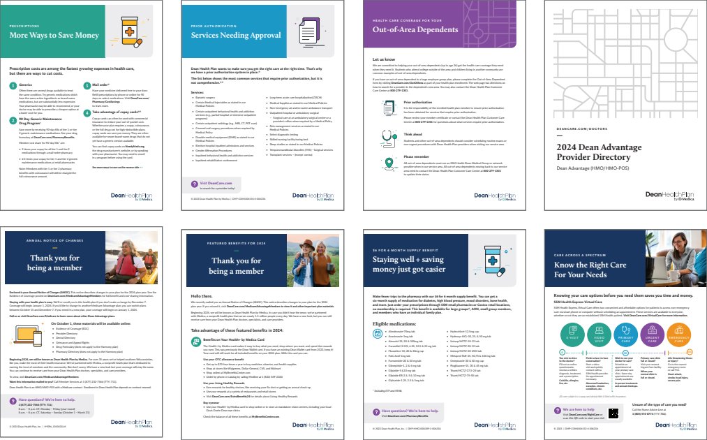 Dean Health Plan by Medica 2024 Rebrand - Sally Manzano Designs