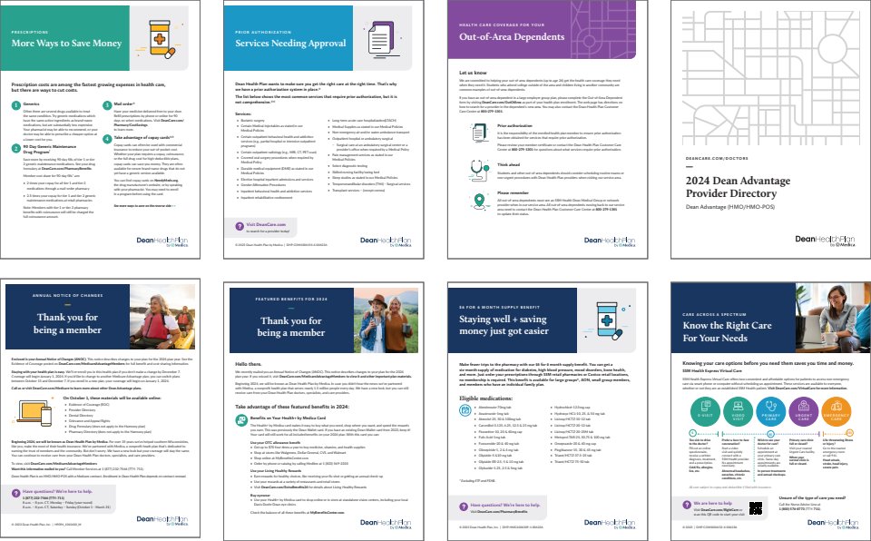 Dean Health Plan by Medica 2024 Rebrand - Sally Manzano Designs