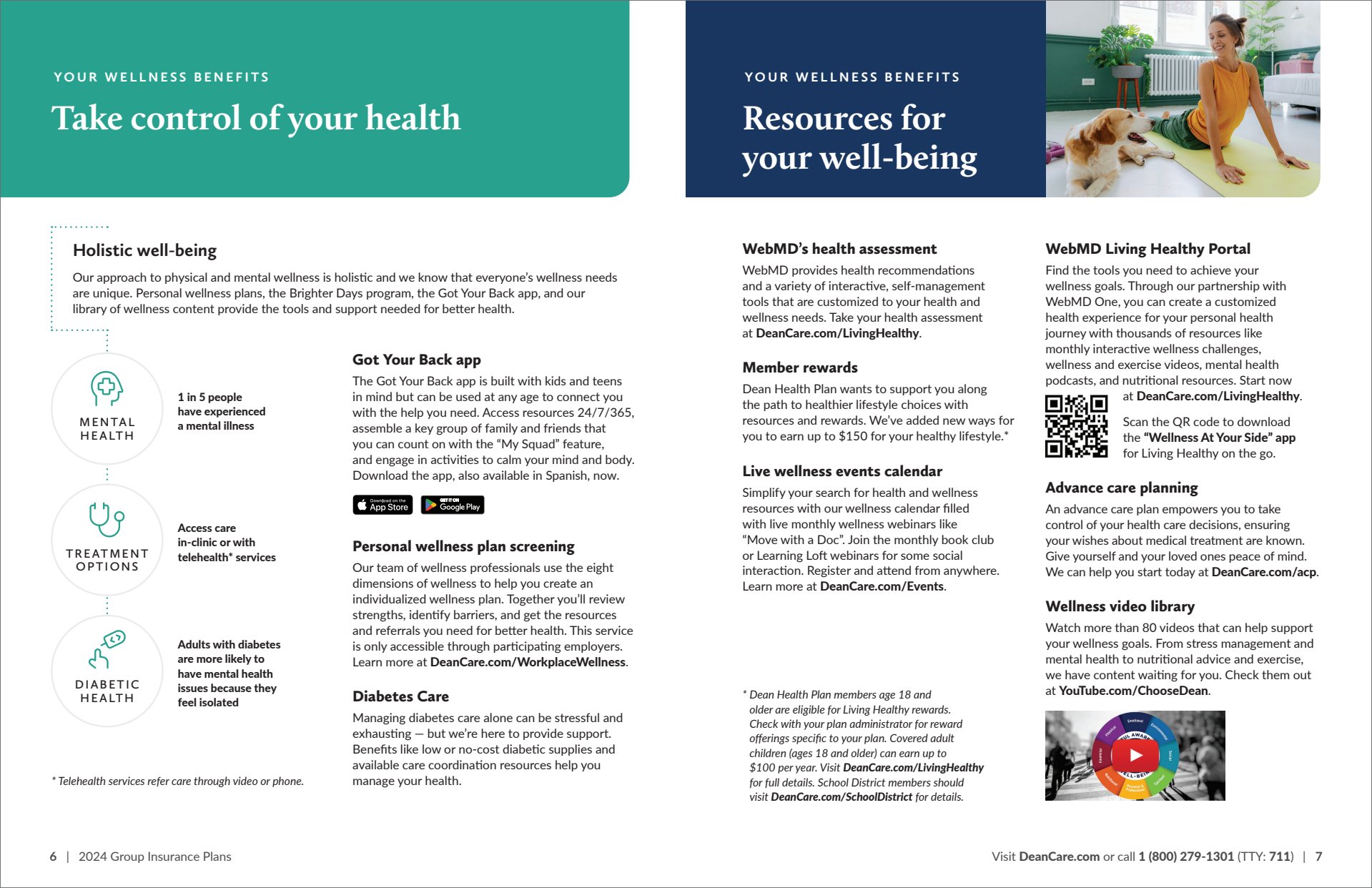 Dean Health Plan by Medica 2024 Plan Books - Sally Manzano Designs