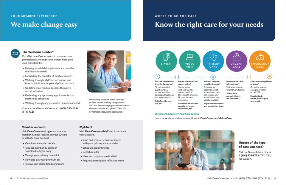Dean Health Plan by Medica 2024 Plan Books - Sally Manzano Designs