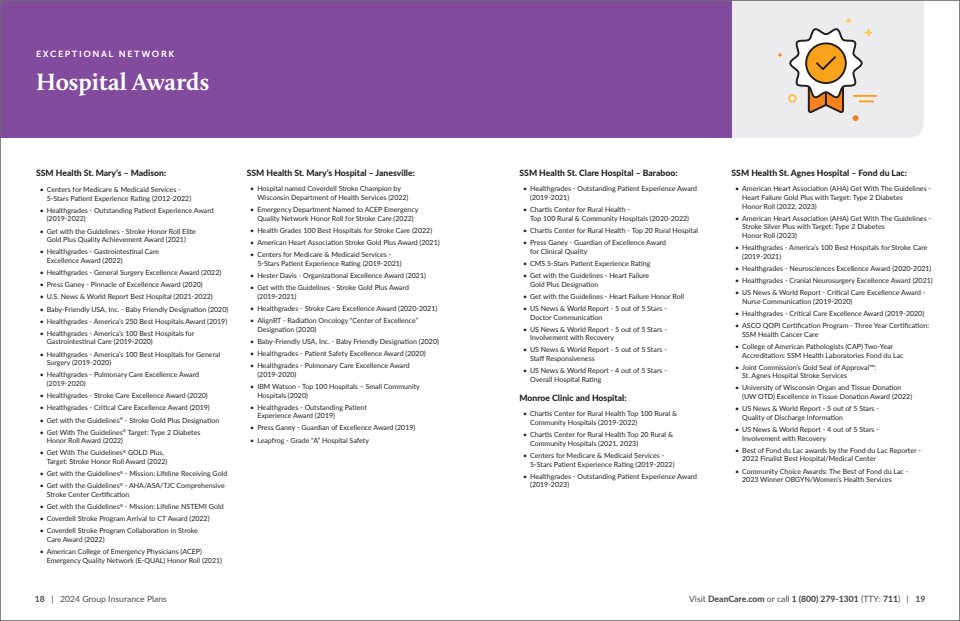 Dean Health Plan by Medica 2024 Plan Books - Sally Manzano Designs