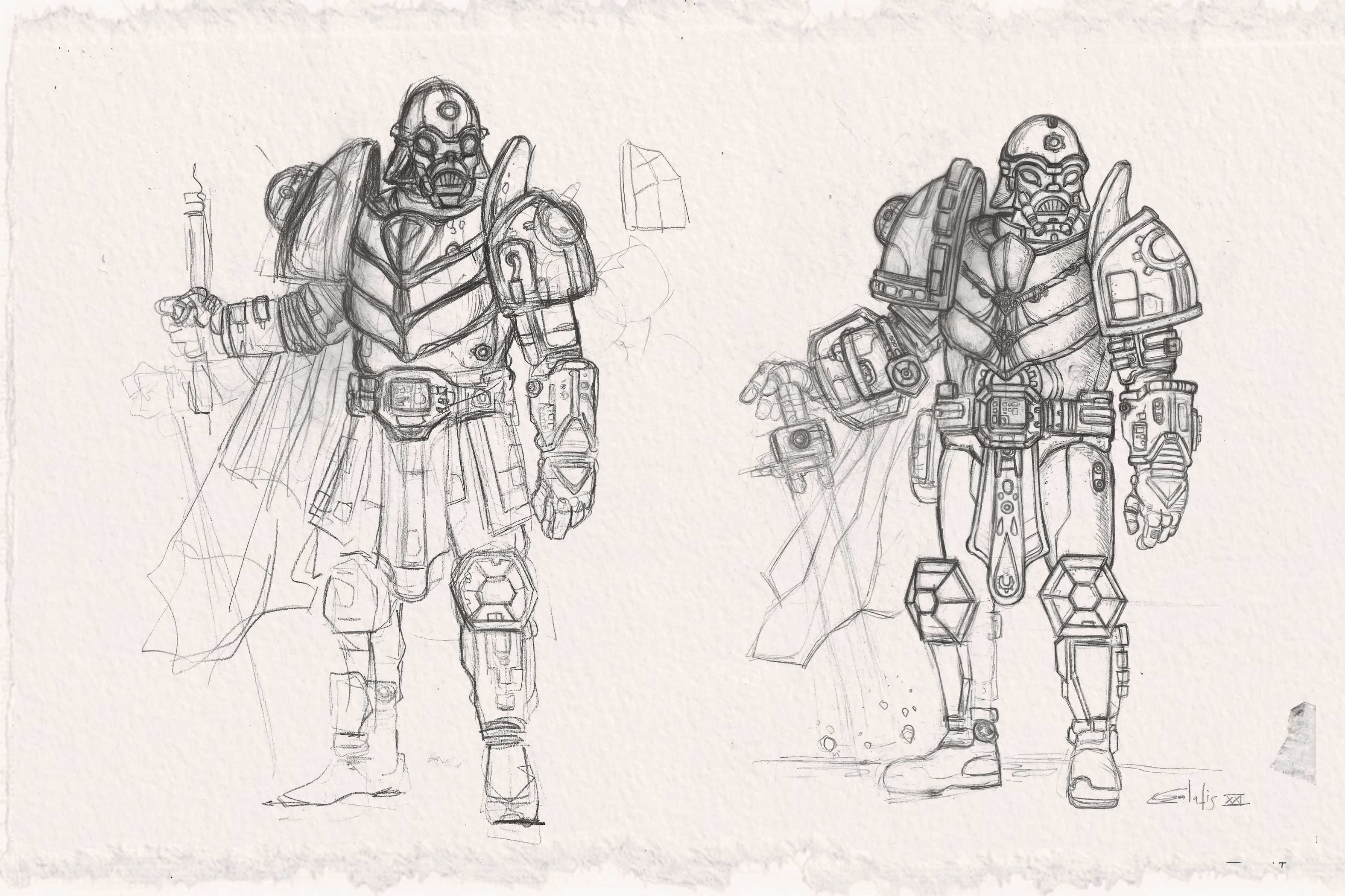 Warhammer 40k Space Marine Concept Art