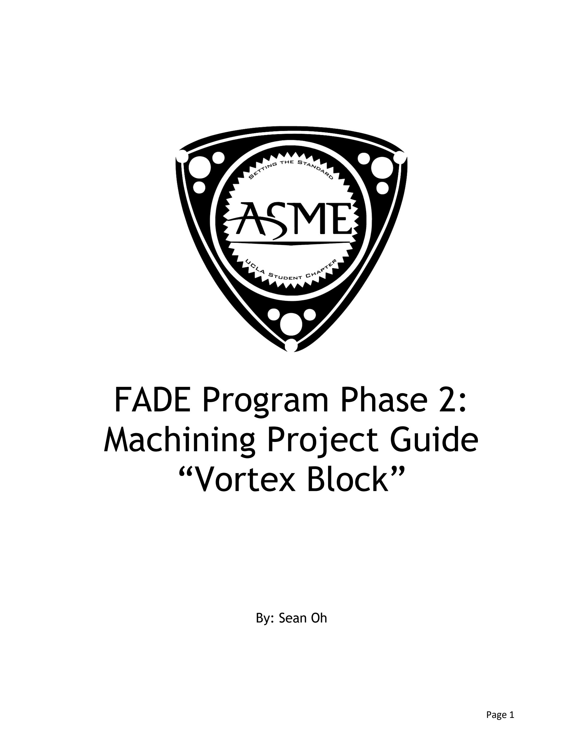 DIY Machining Project Guide: Vortex Block - Sean Oh : Project Portfolio