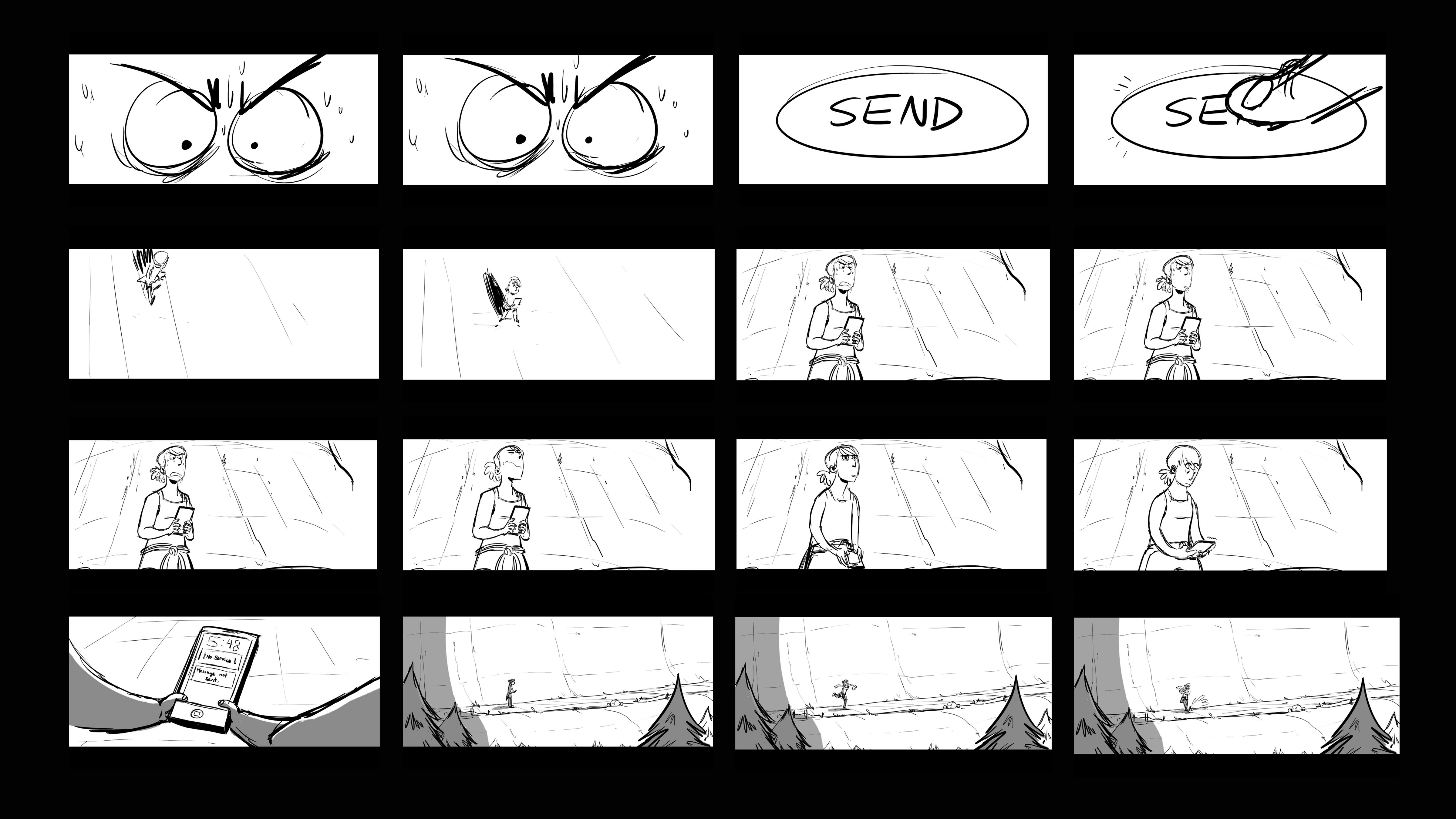 Climb Storyboards - Art of Rebecca McVeigh