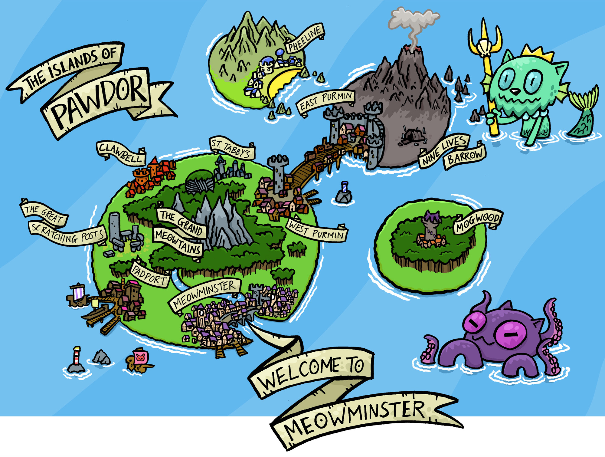 Kitty Quest Graphic Novel - Phil Corbett Illustration & Character ...