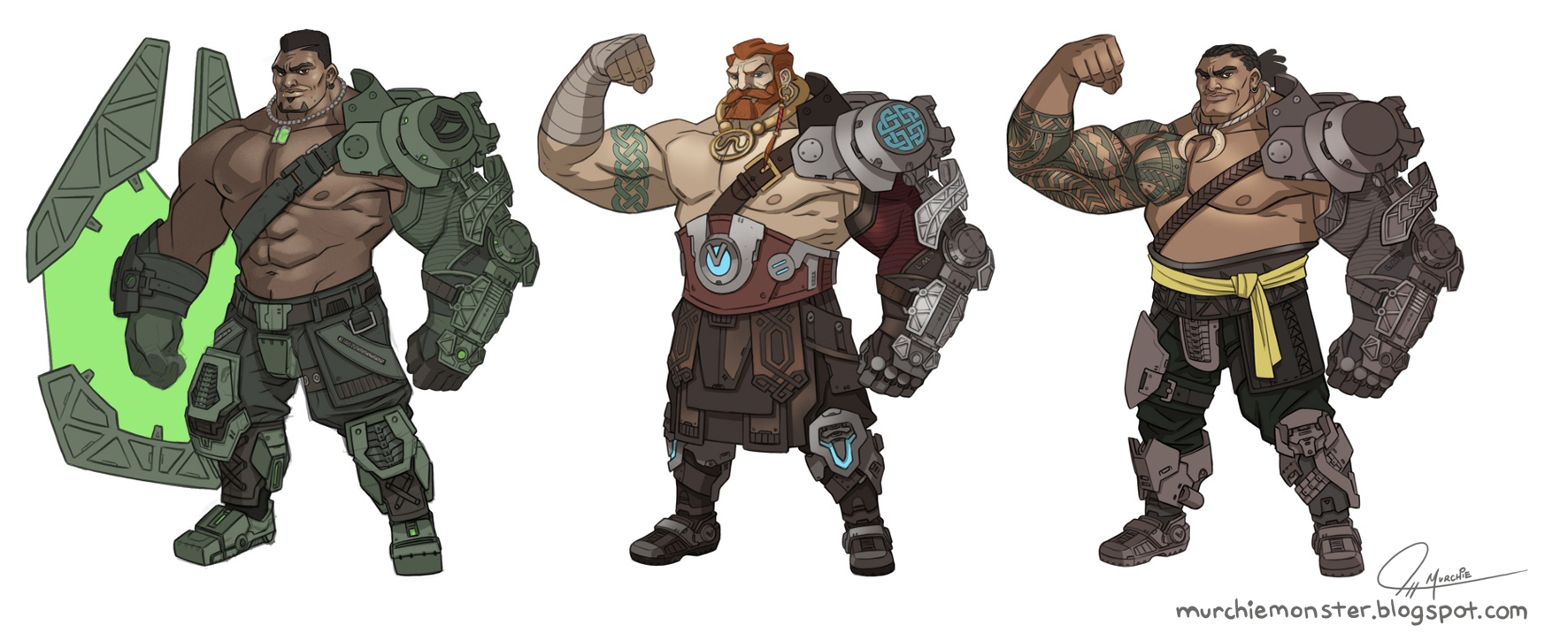 Celtic Cyberpunk Boxer - The Art of Jeff Murchie