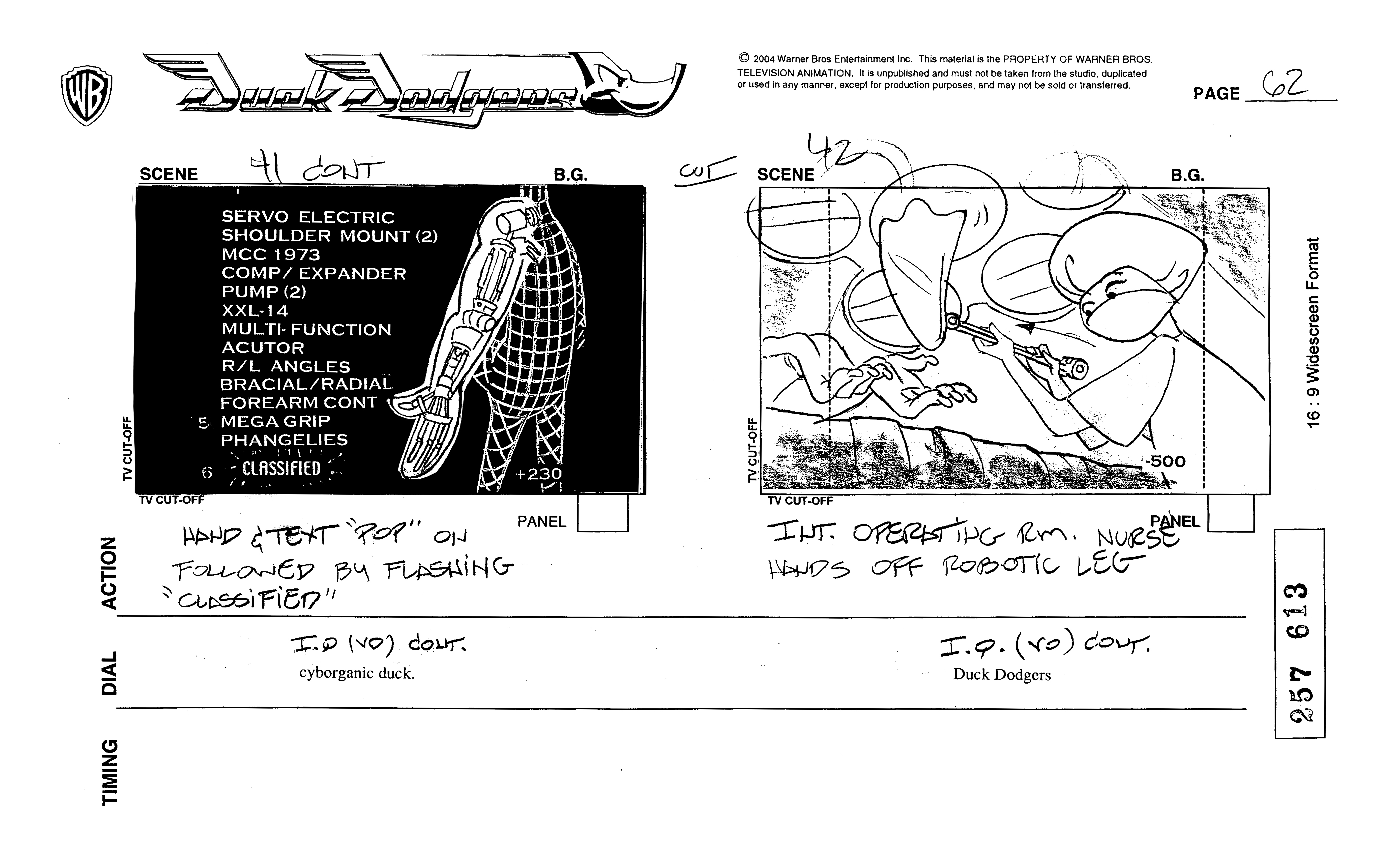 Duck Dodgers - CHARLES VISSER – STORYBOARDS