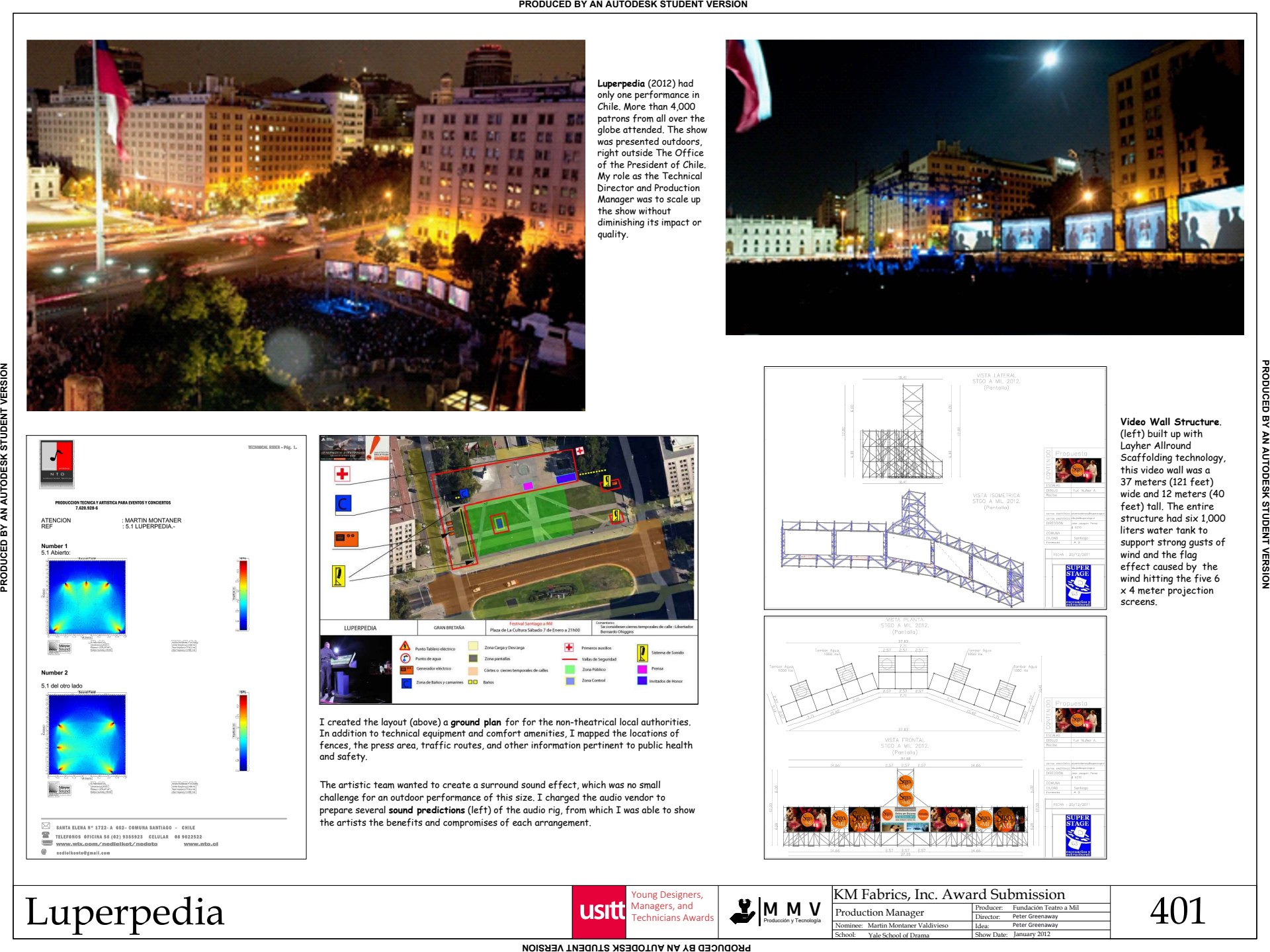 USITT KM Fabrics, Inc. Technical Production Award - Martin Montaner