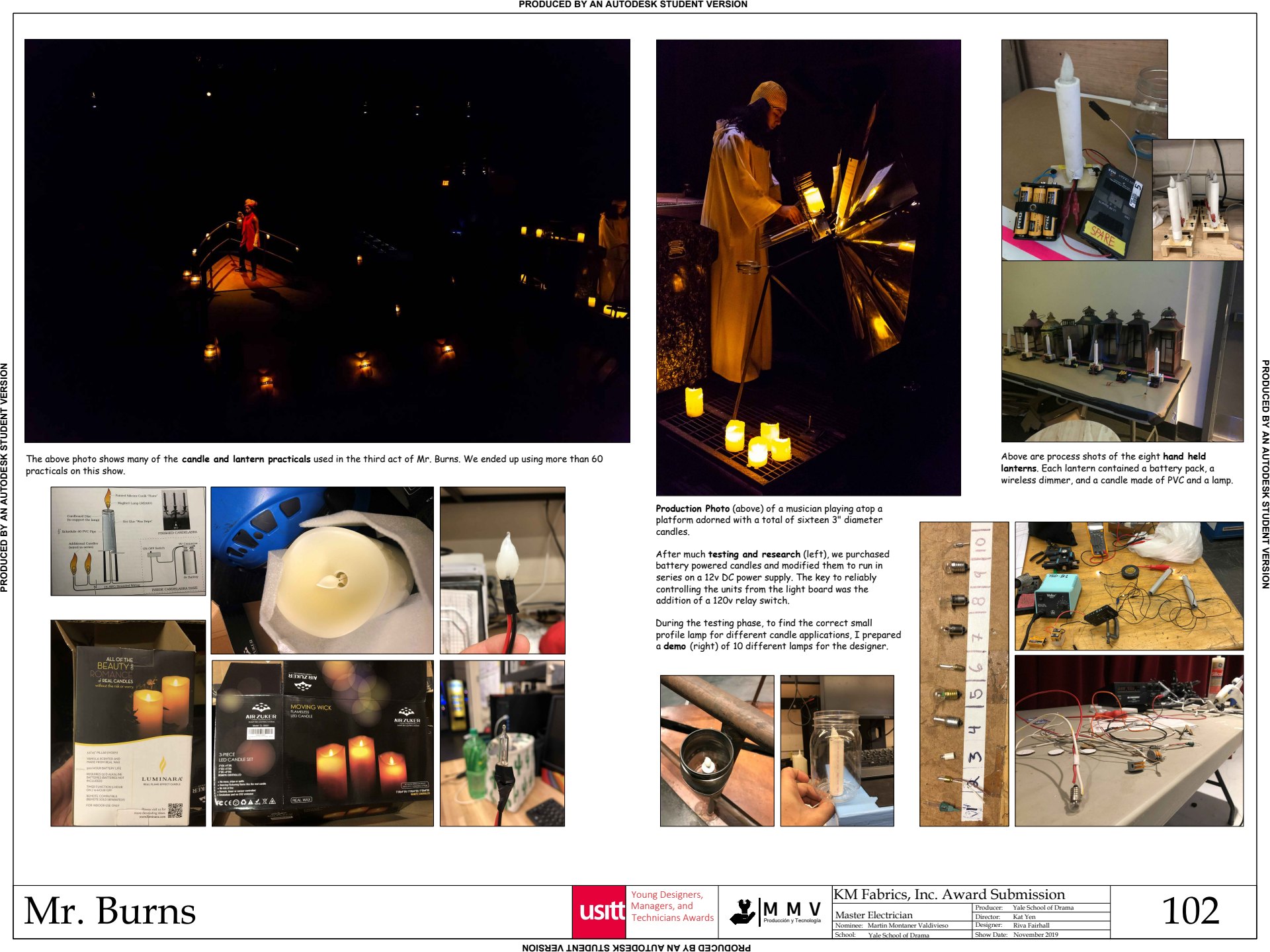 USITT KM Fabrics, Inc. Technical Production Award - Martin Montaner