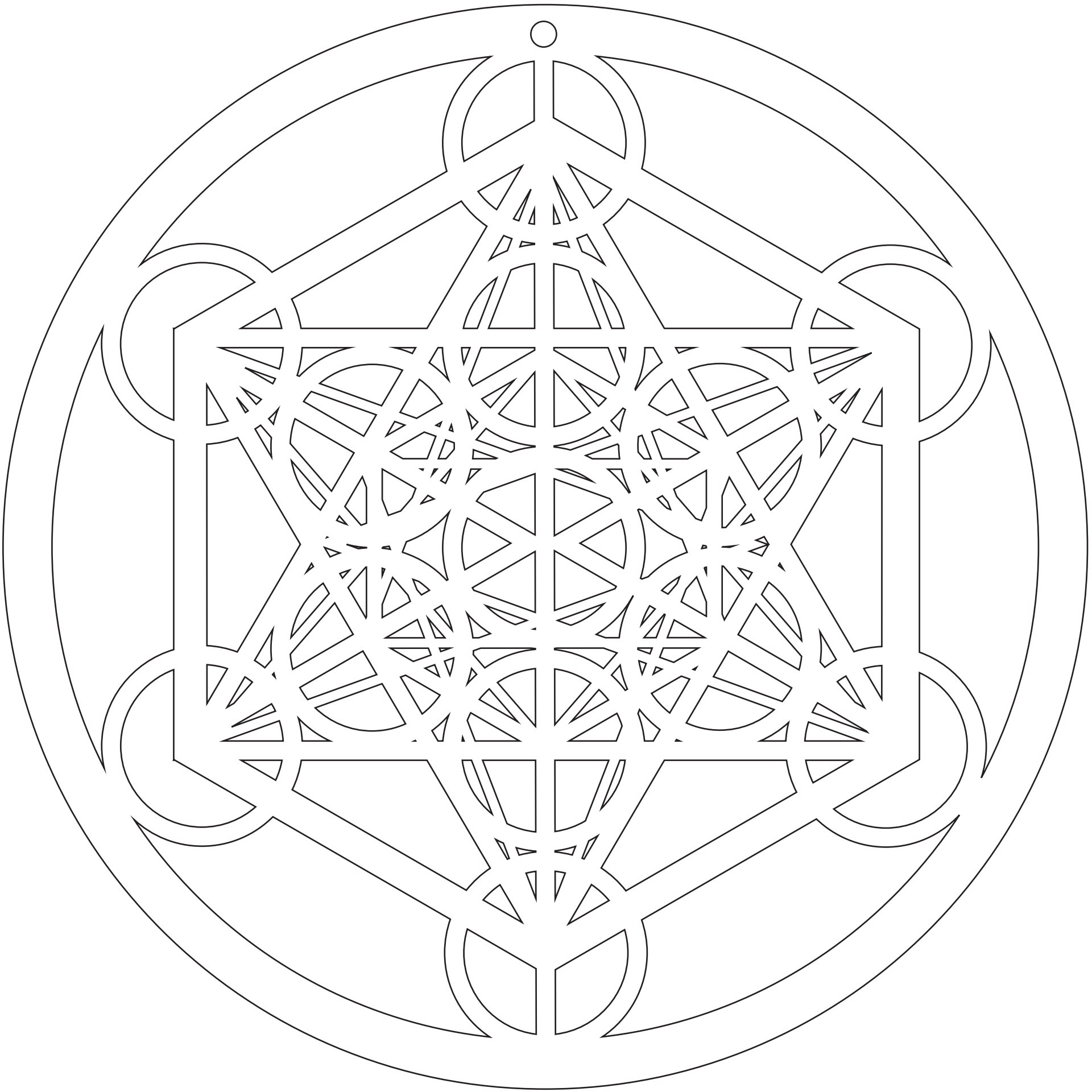 Metatron's Cube Single Cut Out - Meridian Kovah