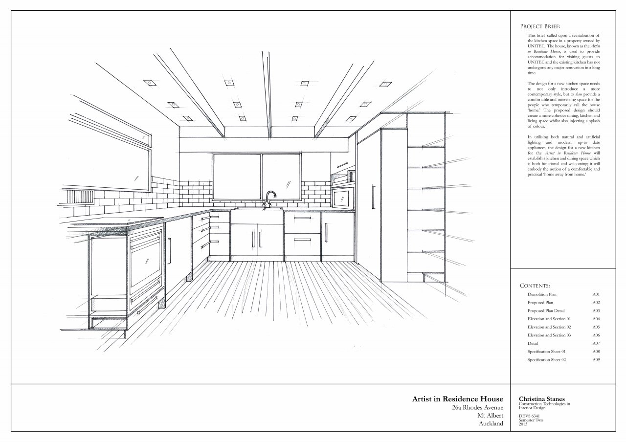 TECHNICAL DRAWINGS - KITCHEN - CHRISTINA STANES