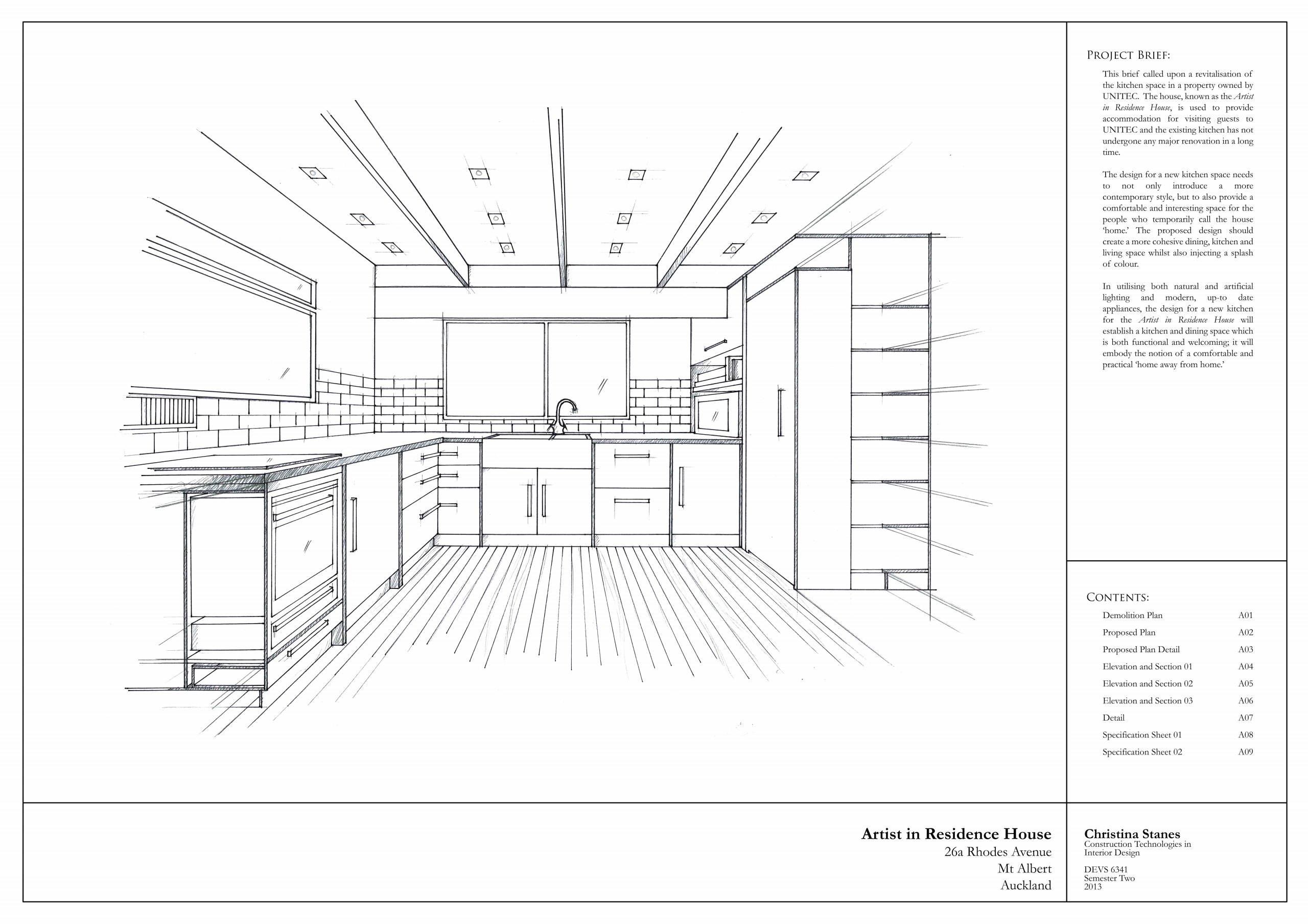 TECHNICAL DRAWINGS - KITCHEN - CHRISTINA STANES