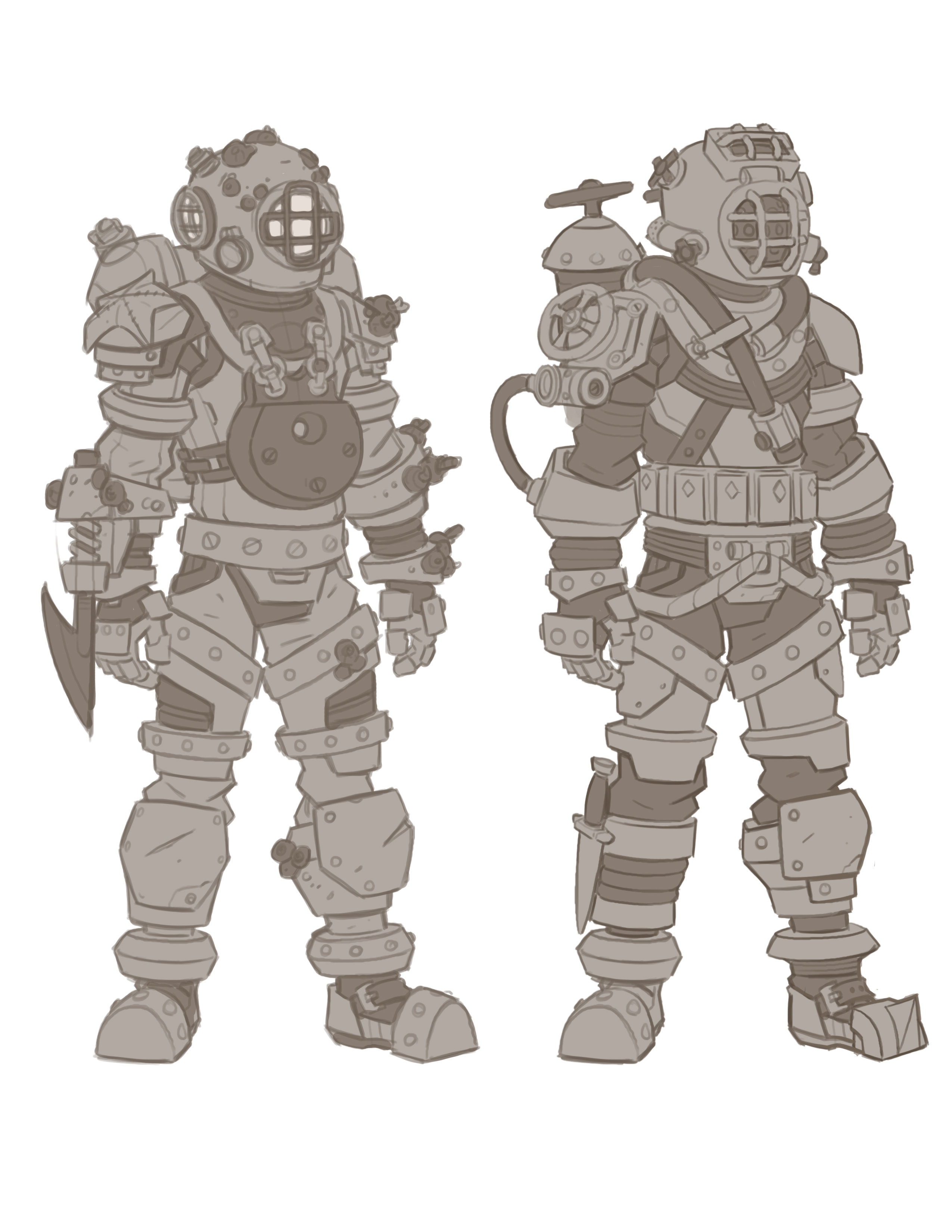 Bioshock Big Daddy Concept Art