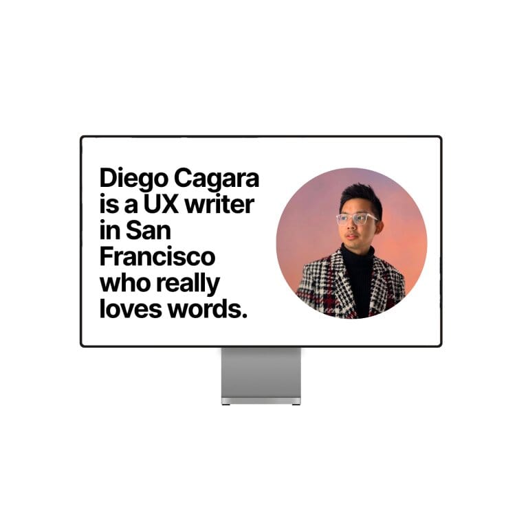 UX writing - Diego Cagara