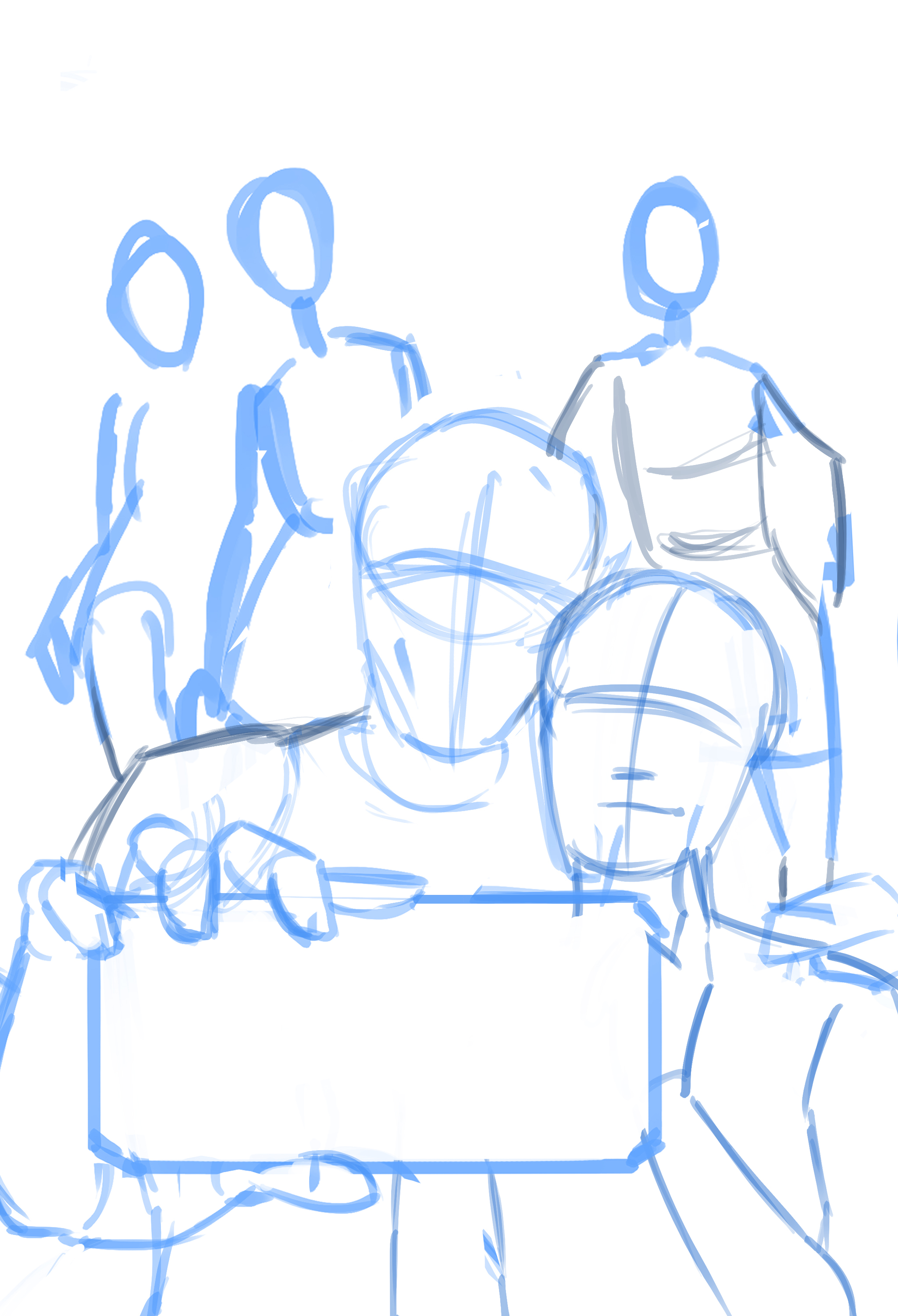 Over The Shoulder Pose Art