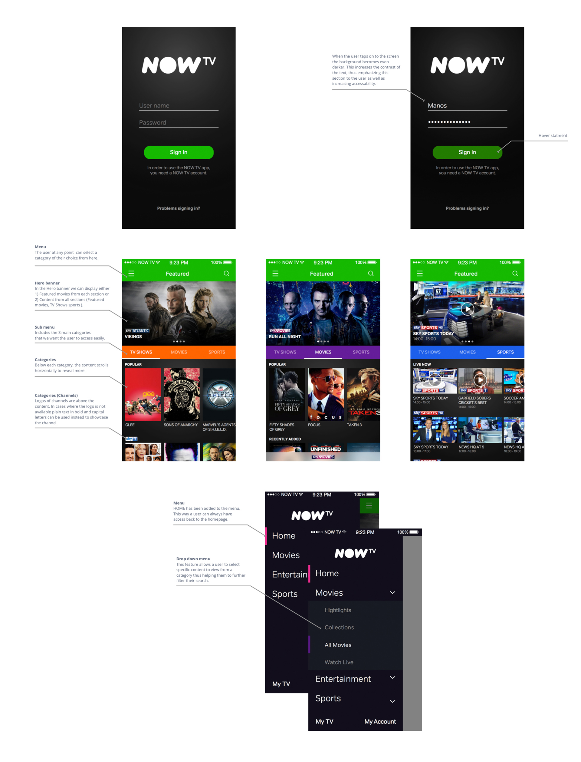 NOW TV // APP - Emmanouil (Manos) Chatzidakis - Portfolio