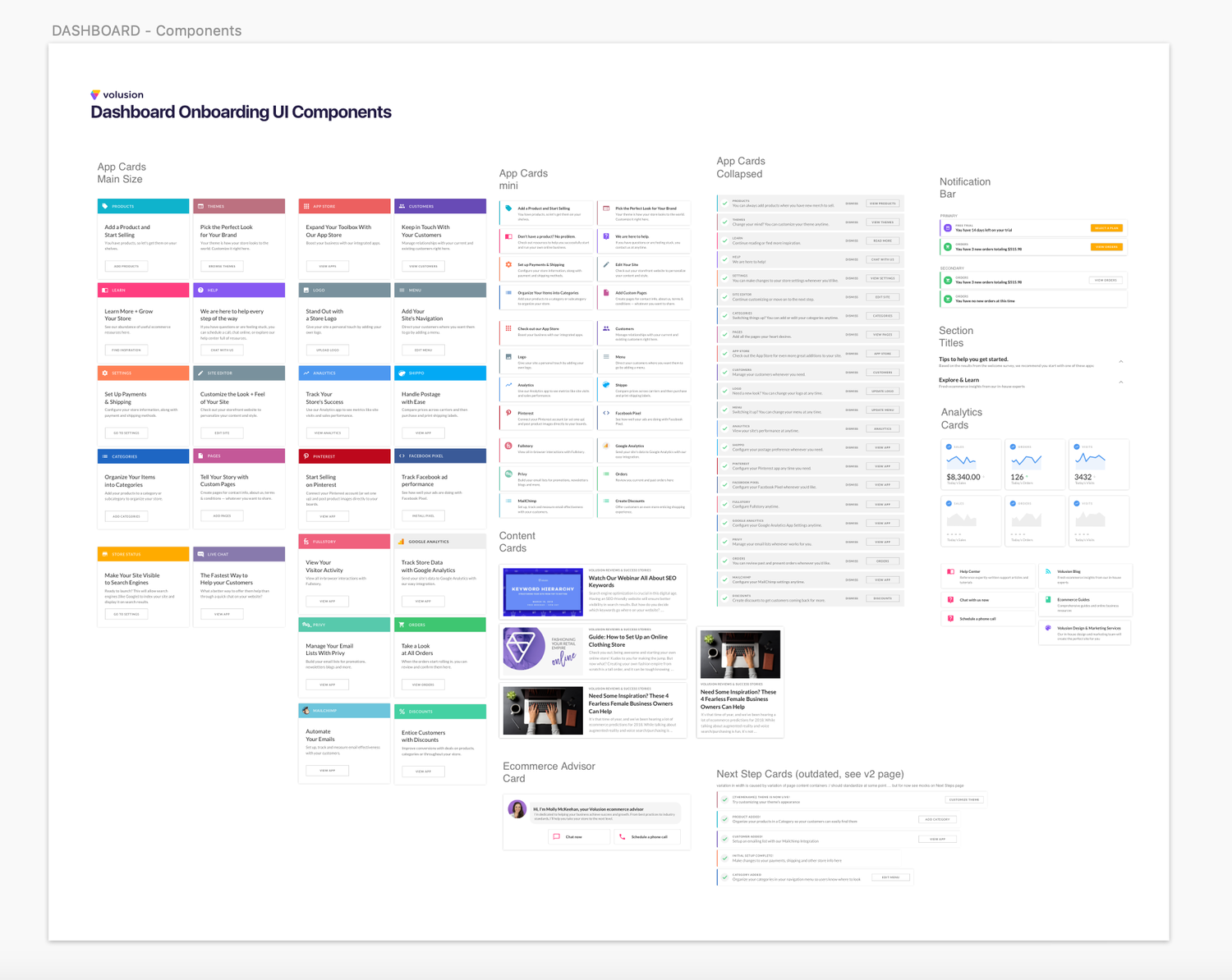 Volusion V2 Dashboard - Yecid Sanmartin - Senior Product Designer