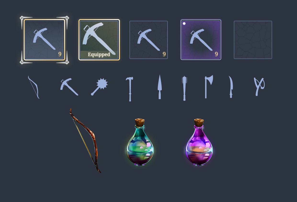 UI Peeps challenge: Inventory UI for an RPG Fantasy game - ipenailillo