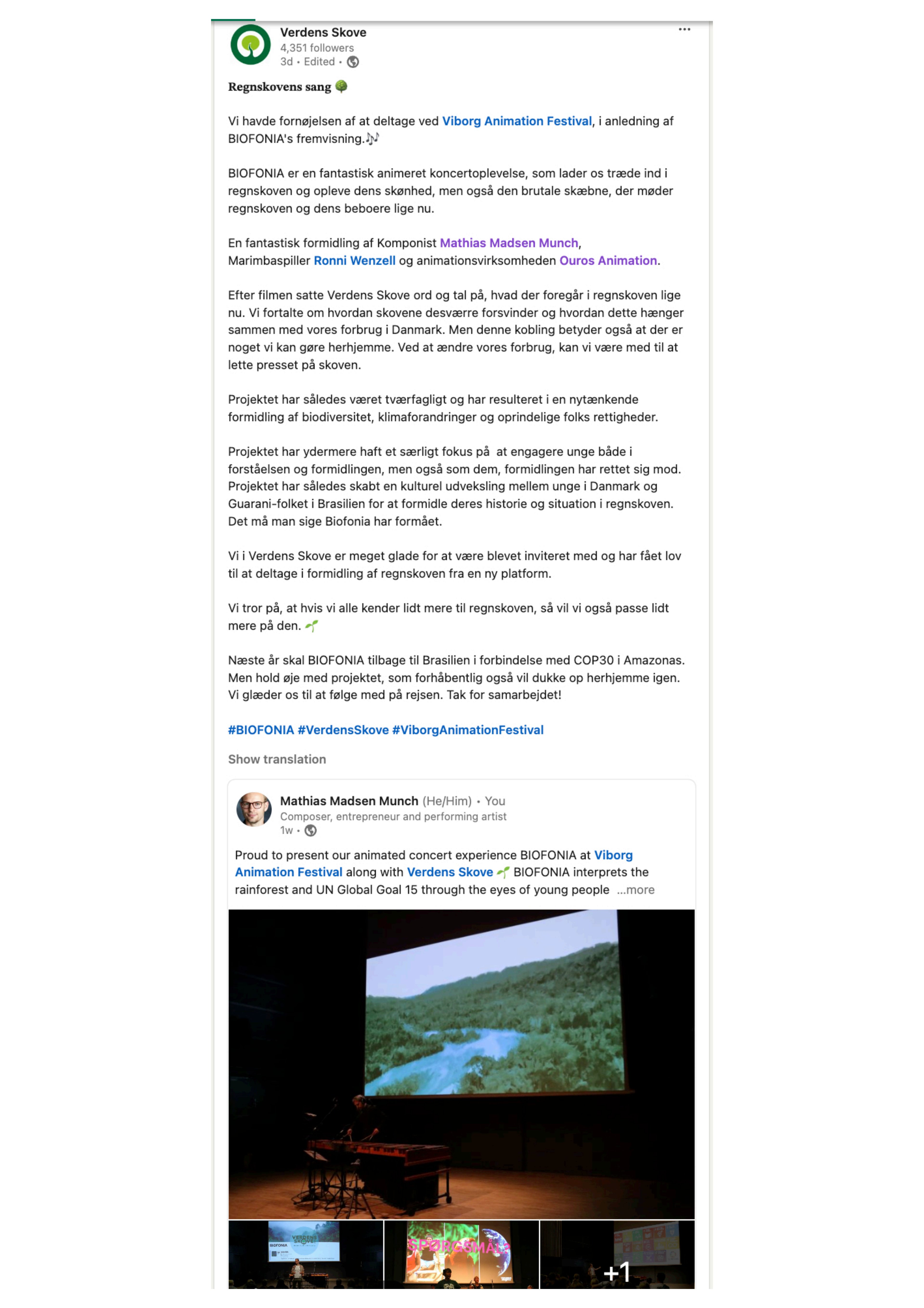 BIOFONIA - Mathias Madsen Munch · Interactive Concerts